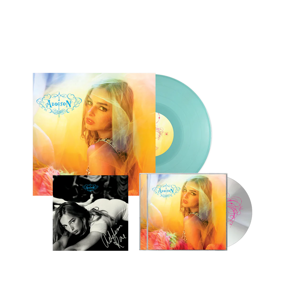 (Preventa) Addison Rae Addison EXCLUSIVE LIGHT BLUE LP + CD + Autograf ...